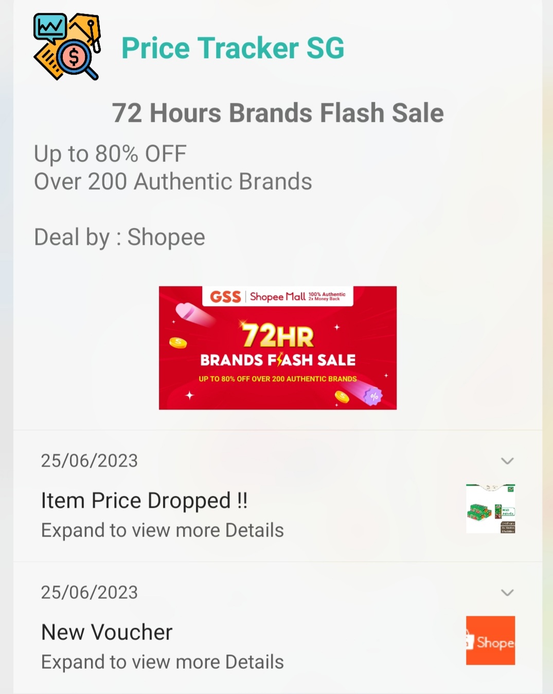 Track Price Drop with Sales Events - Price Tracker SG